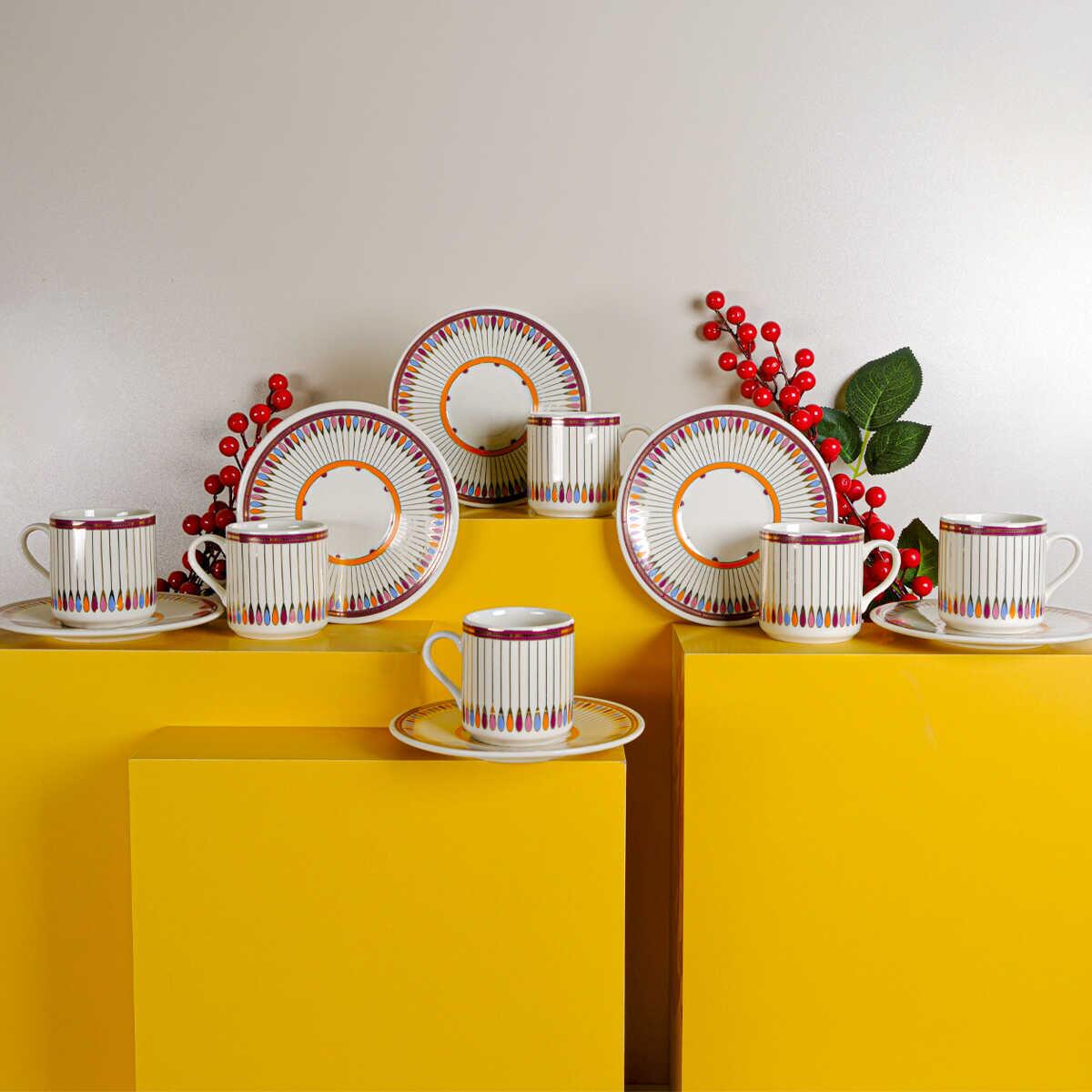 Aryıldız Mrs Chance 6 Kişilik Türk Kahve Fincan Takımı | Gallery Crystal