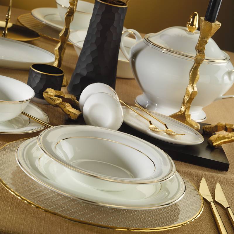 Evaliza Perla Gold Yemek Takımı 60 Parça | Gallery Crystal