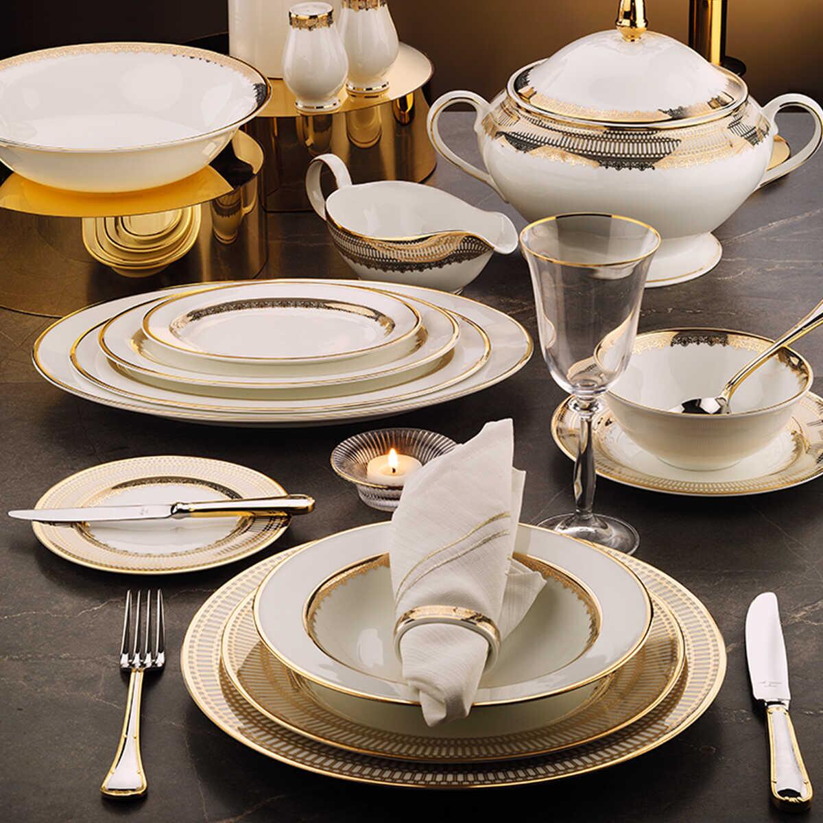 Evaliza Crown 60 Parça 12 Kişilik Yemek Takımı | Gallery Crystal