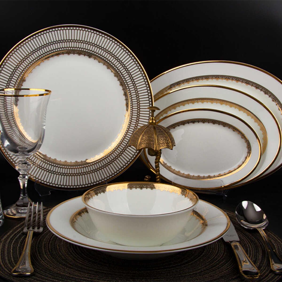 Evaliza Crown 60 Parça 12 Kişilik Yemek Takımı | Gallery Crystal