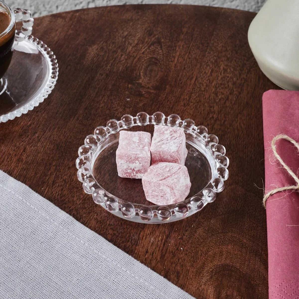 Perotti Girona Cam Yuvarlak Tabak | Gallery Crystal