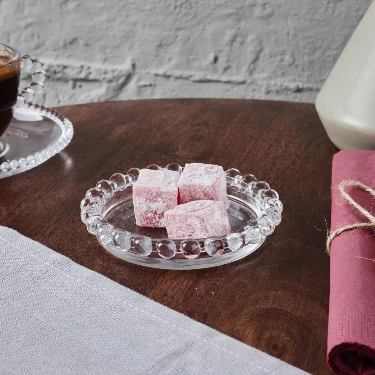 Perotti Girona Cam Yuvarlak Tabak | Gallery Crystal