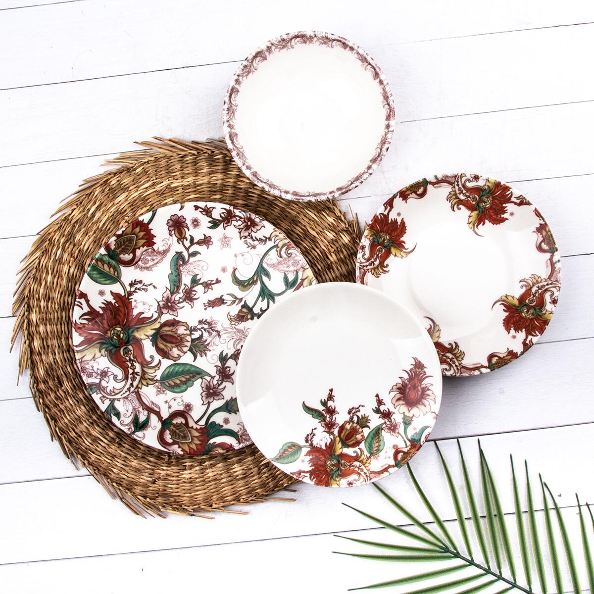 Tulu 24 Parça Yemek Seti Deniz Db0950 | Gallery Crystal